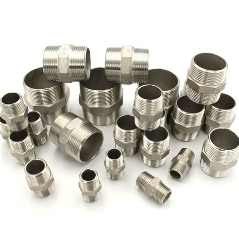 1 2 Stainless Steel Pipe Fitting Thread Screw Hex Nipple China Hex