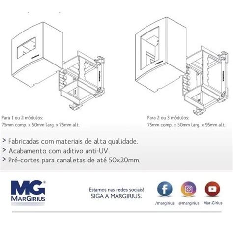 Caixa De Sobrepor Sistema X Tomadas Dupla A V Margirius Mercadolivre