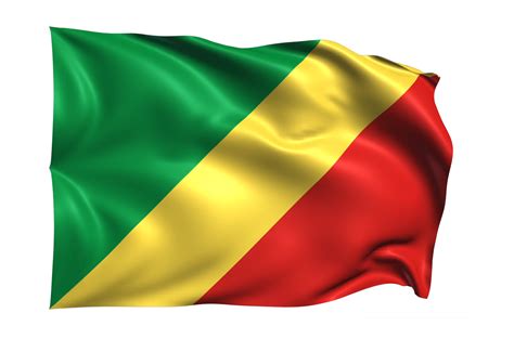 république du congo agitant le drapeau fond transparent réaliste