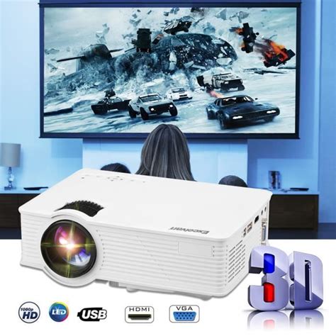 Excelvan Ehd Mini Projecteur Lumens Led X Pixels Home