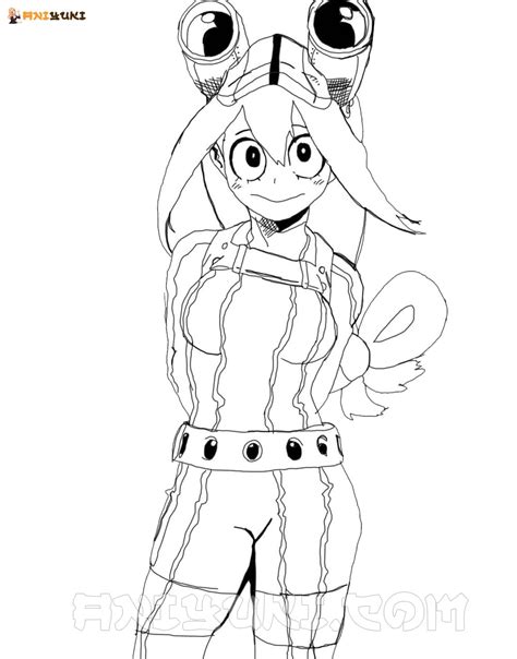 Dibujos de Tsuyu Asui para colorear Páginas para Imprimir