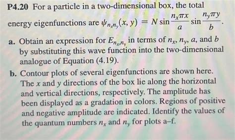 solved p4 20 for a particle in a two dimensional box the