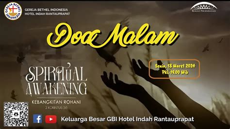 Live Streaming Ibadah Doa Malam GBI Hotel Indah 18 Maret 2024 I Pkl 19