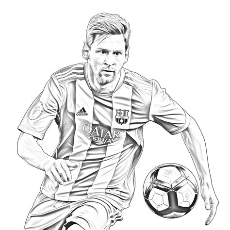Dibujo De Lionel Messi 11 Para Colorear