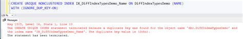 uso de diferentes tipos de índices sql server
