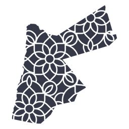 Diseño PNG Y SVG De Mapa Estilo Mandala Con Forma De Jordan Para Camisetas