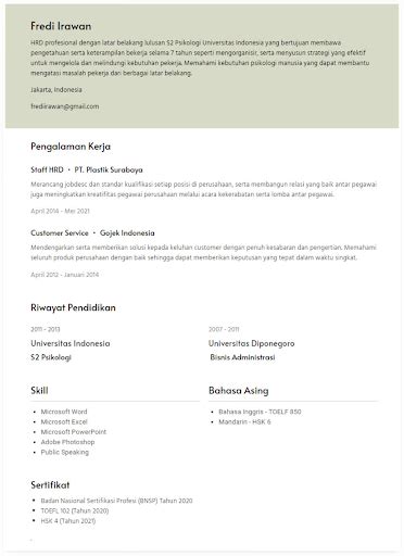 Contoh Cv Ats Friendly Dan Tips Yang Bisa Kamu Ikuti