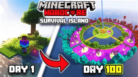 I Survived 100 Days On A Survival Island In Minecraft Hardcore 100