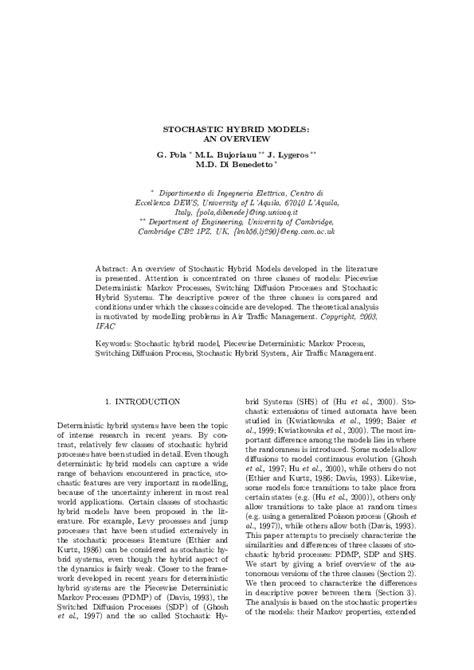 pdf stochastic hybrid models an overview giordano pola