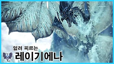 몬스터 헌터 월드 아이스본 얼려 찌르는 레이기에나 사냥 MHW IB PC YouTube