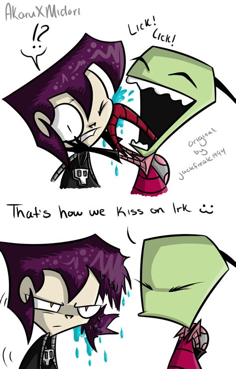 Zim And Gaz Anime Kiss