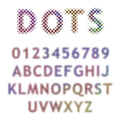 Conjunto De Letras Y Números Punteados PNG Y Texto Firmar PNG y