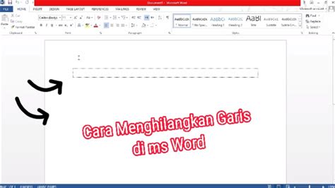 Cara Menghilangkan Garis Di Word YouTube