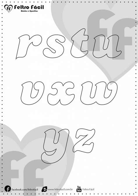 Molde De Letras Em Feltro