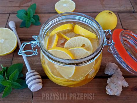 Syrop z cytryną miodem i imbirem przepis PrzyslijPrzepis pl