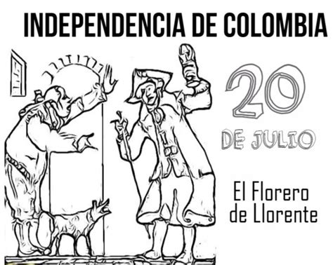 Colorea Tus Dibujos Dibujo De La Independencia De Colombia Para Pintar