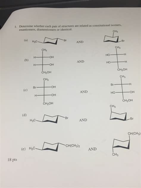 solved determine whether each pair of structures are related