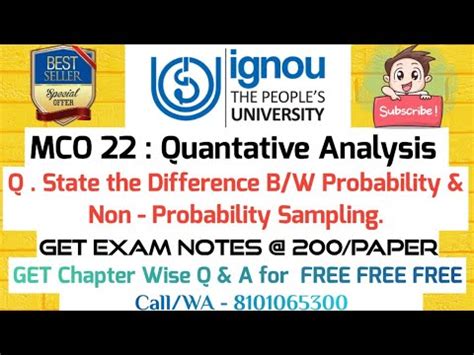 MCO 22 Q STATE THE DIFF B W PROBABILITY NON PROBAB SAMPLING
