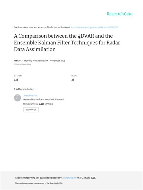 a comparison between the 4dvar and the ensemble kalman filter techniques for radar data