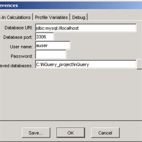 nquery settings for accessing mysql database servers download scientific diagram