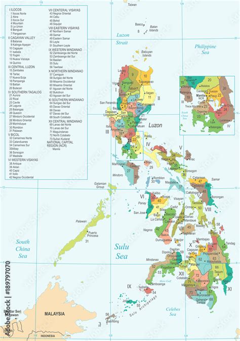 Philippines Map Detailed Vector Illustration Stock Vector Adobe Stock