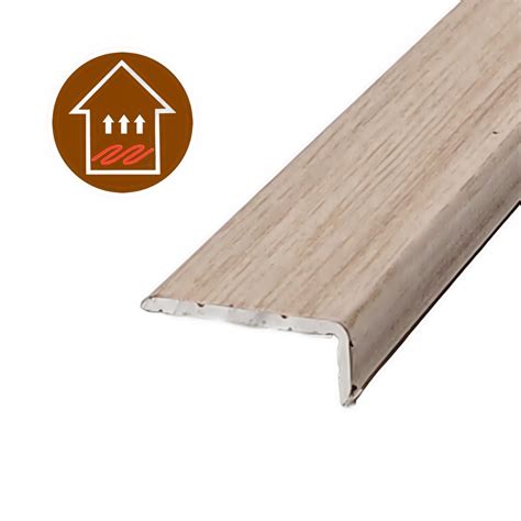 Listwa SAMOPRZYLEPNA Schodowa ALUMINIOWA 25x10mm x 90cm DĄB MOCCA