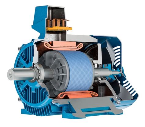 Premium Photo Cross Section Of Industrial Electric Motor 3D Rendering