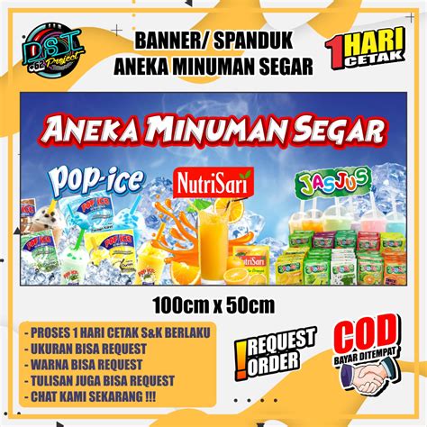 Jual BANNER SPANDUK ANEKA MINUMAN SEGAR Shopee Indonesia