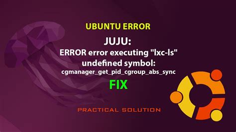 UBUNTU JUJU FIX ERROR Error Executing Lxc Ls YouTube