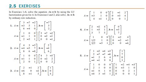 solved 2 5 exercises in exercises 1 6 solve the equation ax