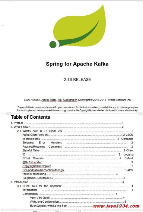 spring kafka整合 pdf 下载 java知识分享网 免费java资源下载