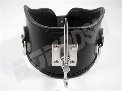 Bondage Restraint Leather Posture Collar With A Strong Metal Etsy