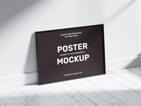Horizontal Poster Frame Mockup PSD Free Mockup World