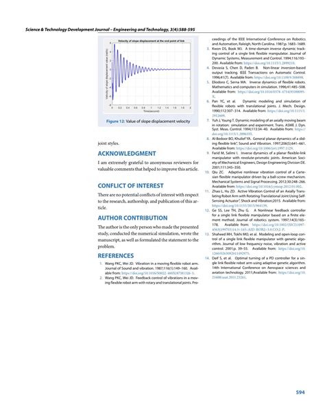 dynamics and control analysis of a single flexible link robot with translational joints