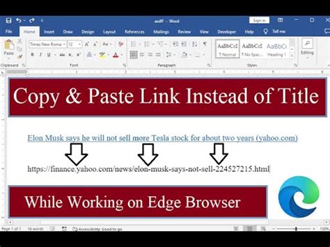 How To Copy And Paste Links From Edge Browser Youtube