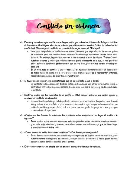 Conflictos sin violencia Haroe psicología libros uDocz