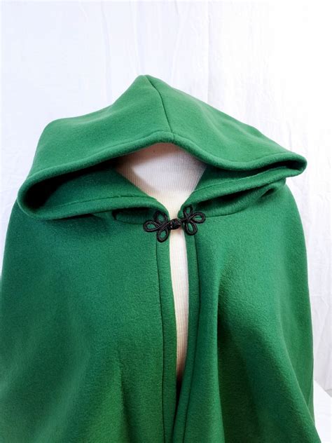 Short Fleece Cloak Hunter Green Full Circle Cloak Cape With Etsy