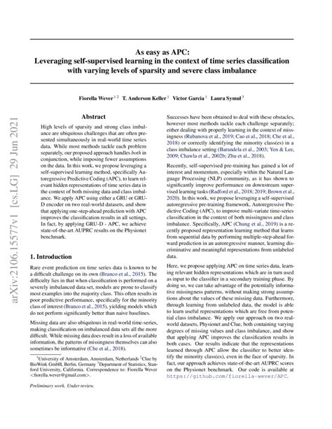 as easy as apc leveraging self supervised learning in the context of time series classification