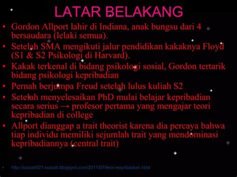 Psikologi Kepribadian Gordon Allport Ppt