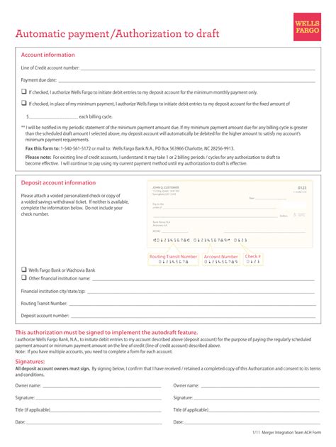 Wells Fargo Credit Card Autopay Complete With Ease Airslate Signnow