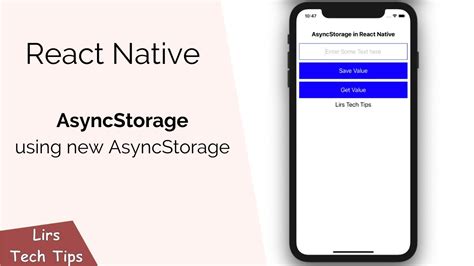 React Native Asyncstorage Using New Asyncstorage Youtube