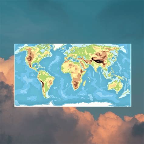 Mapamundi físico para imprimir GRATIS Mapa físico del mundo