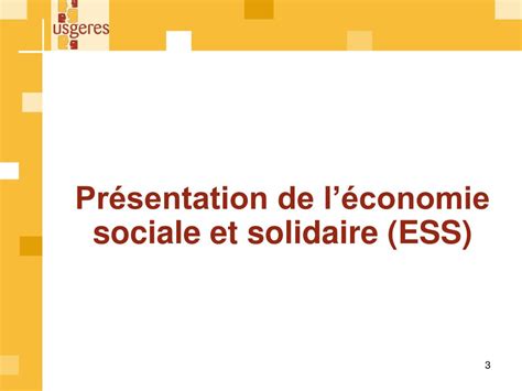 Ppt L Conomie Sociale Et Solidaire Positionnement Et Carri Re
