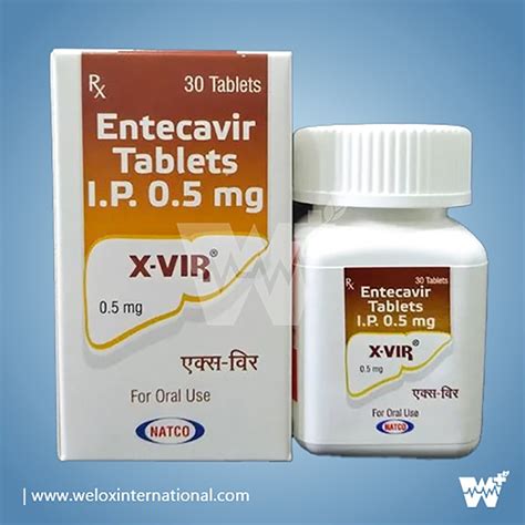 X Vir Entecavir Tablet 0 5 Mg At Rs 800 Bottle In Surat ID