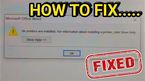 How To Fix No Printer Are Installed For Information About Installing A