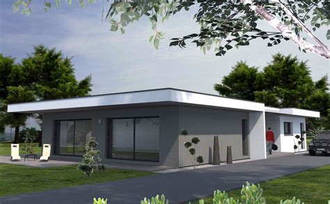 Maison Contemporaine Toit Plat Plain Pied Ventana Blog
