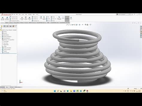Design Of Helical Spring In Solidworks YouTube