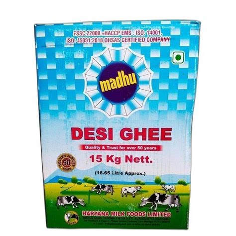 15 Kg Madhu Desi Ghee Tin At Rs 8500 Tin In Rajnandgaon ID 26791876497