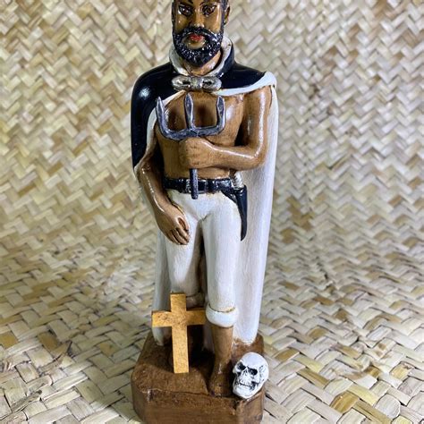 Estátua Imagem Escultura Exu Tranca Ruas das Almas 24 cm Elo7