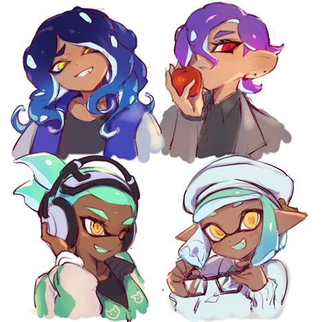 Inkling Player Character Inkling Girl Octoling Player Character And